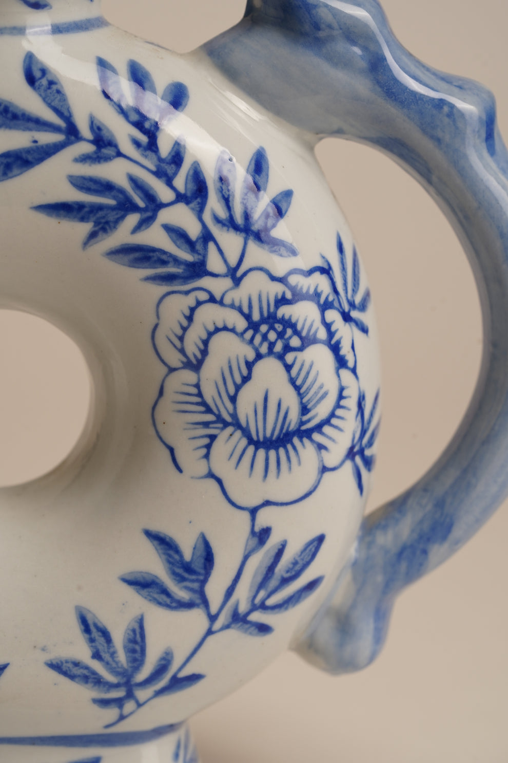 Decorative Blue and White Floral Kettle – Vintage Style – Lazy Suzan Home