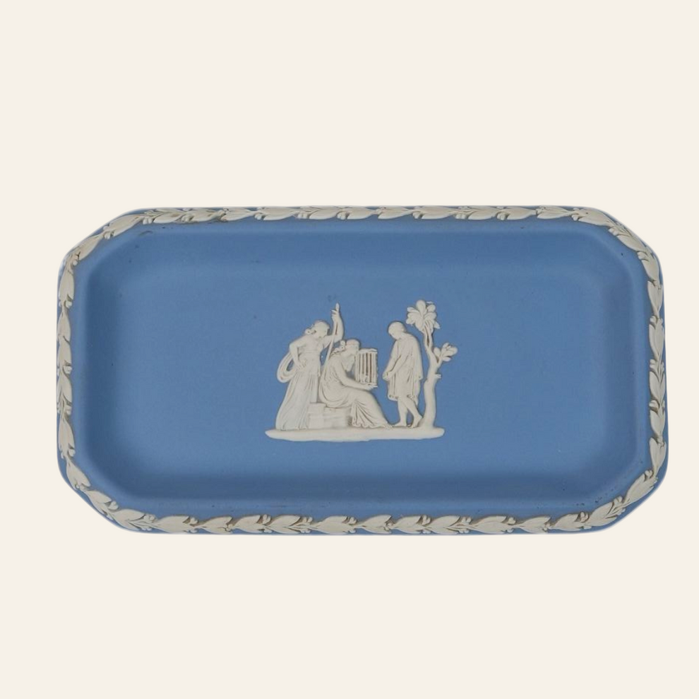 Classic Jasperware Rectangular Trinket Plate | Lazy Suzan Home